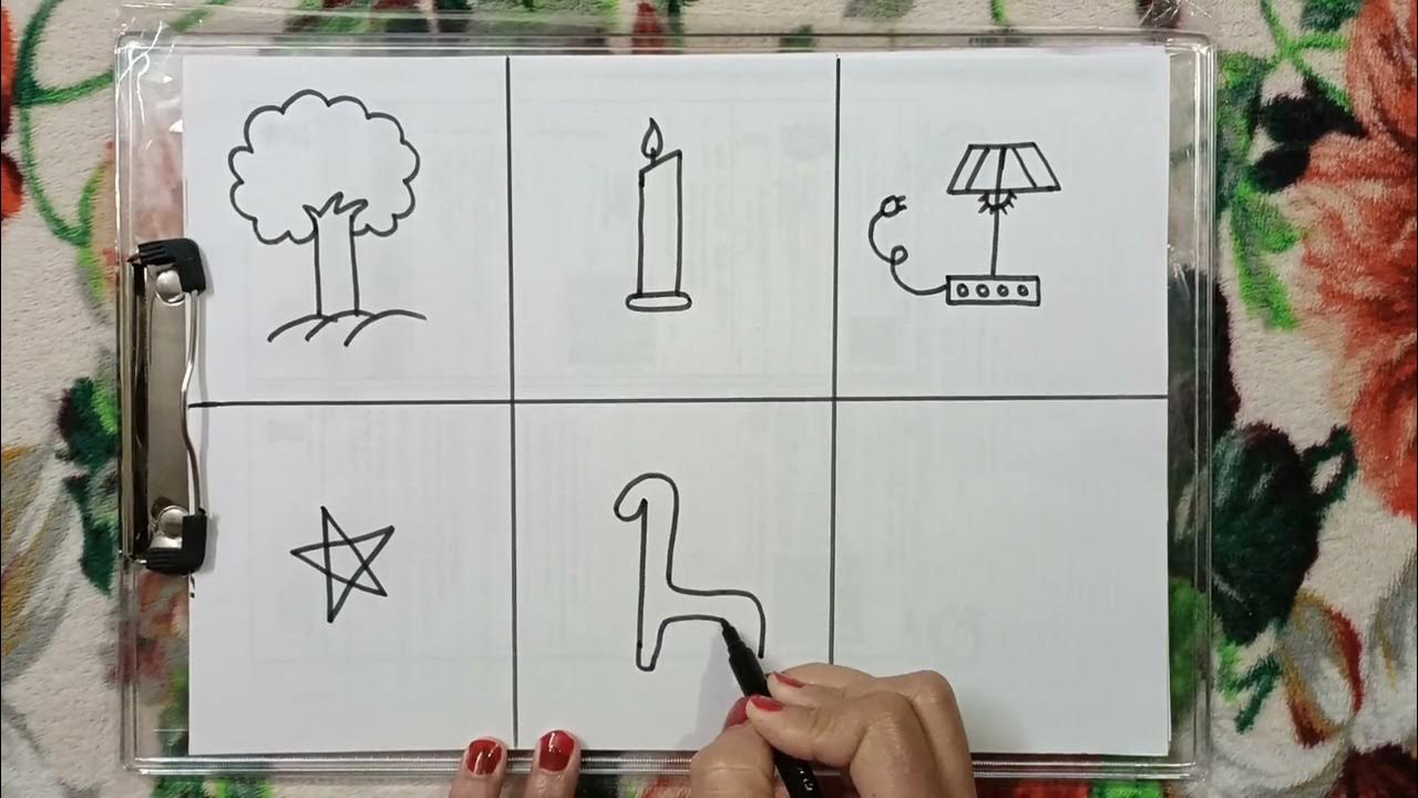 How to draw pictures using number 1 || Number Drawing easy step by step ...