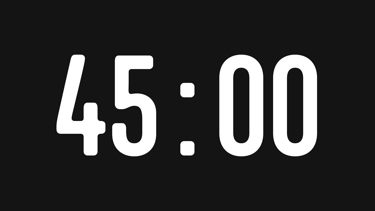 45 Minute Countdown Timer Silent with Alert - YouTube