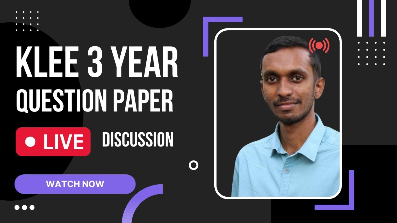 KLEE 3 Year 2022 | Discussing the Question Paper | Indic Law Academy ...