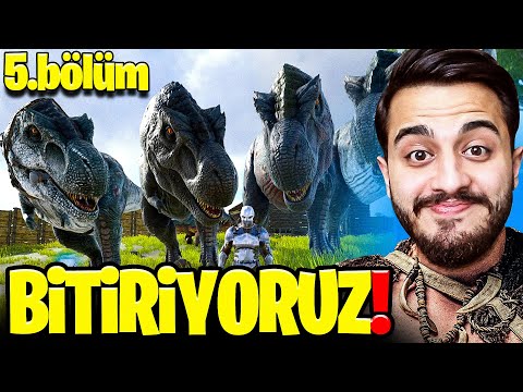 15 TANE T-REX EVCİLLEŞTİRDİK! ISLAND HARİTASINI BİTİRİYORUZ! (ÜZÜCÜ SON) Ark Survival Evolved #5