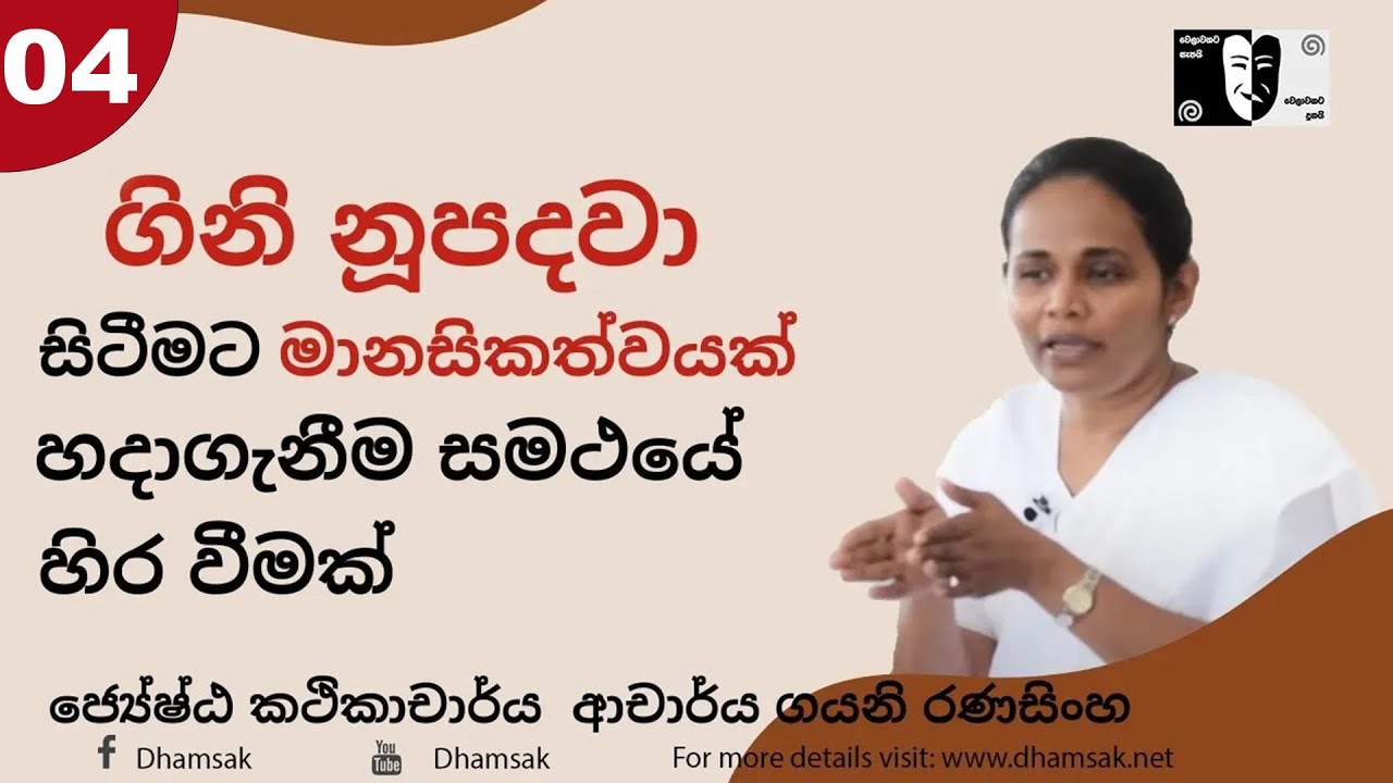 04 .ගිනි නූපදවා සිටීමට මානසිකත්වයක් හදා ගැනීම සමතය තුළ හිරවීමක් | Dr ...