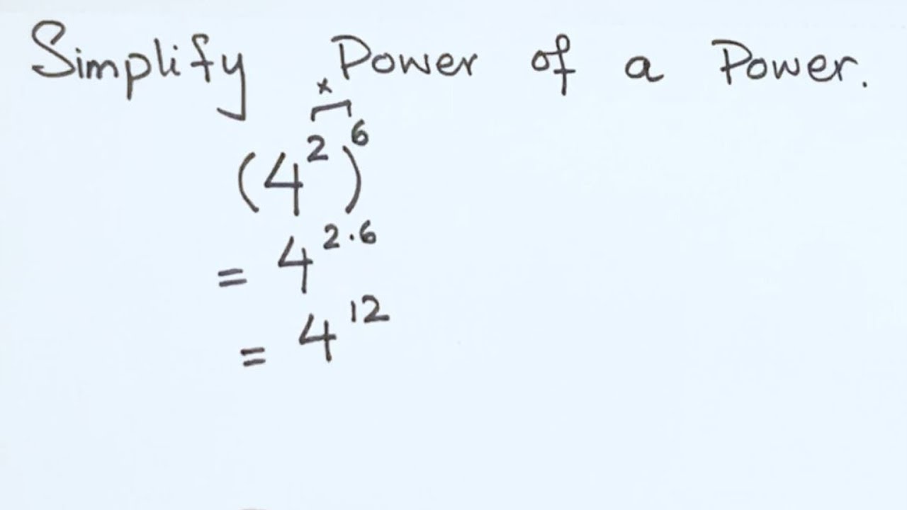 How to Simplify power of a power - Easy Method - YouTube