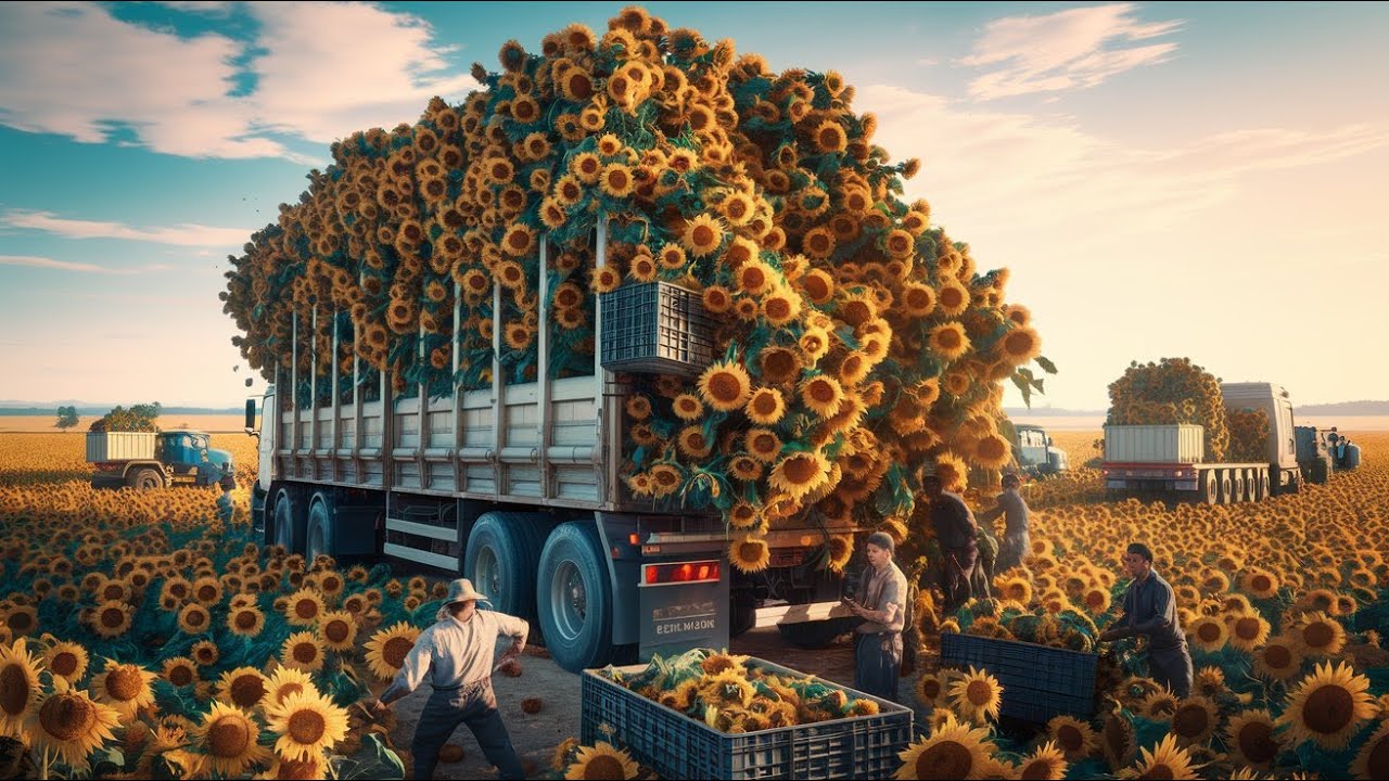 Sunflowers Mega Factory: Processing Millions of Sunflowers For Oil || MM Agriculture Technology ...