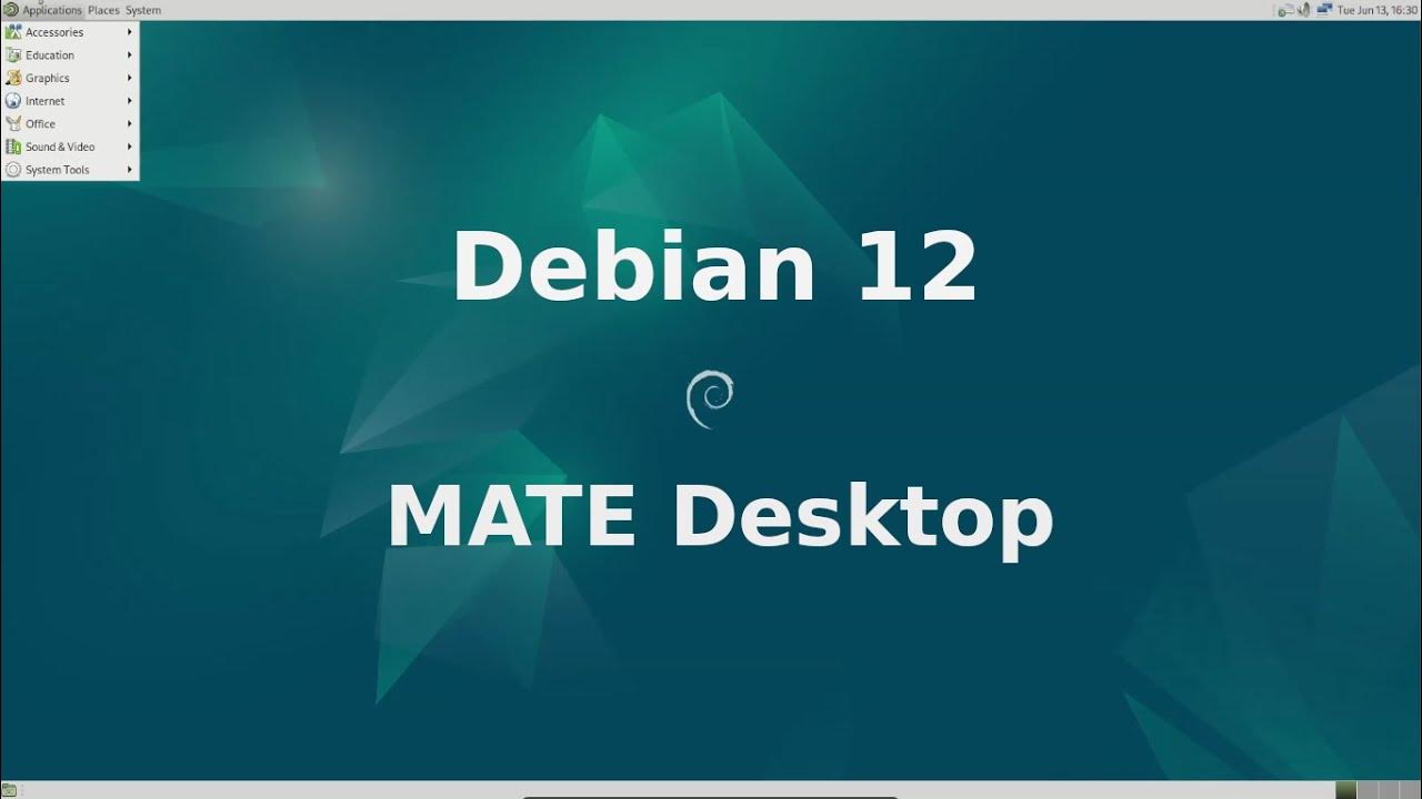 debian 12 "bookworm" MATE - YouTube