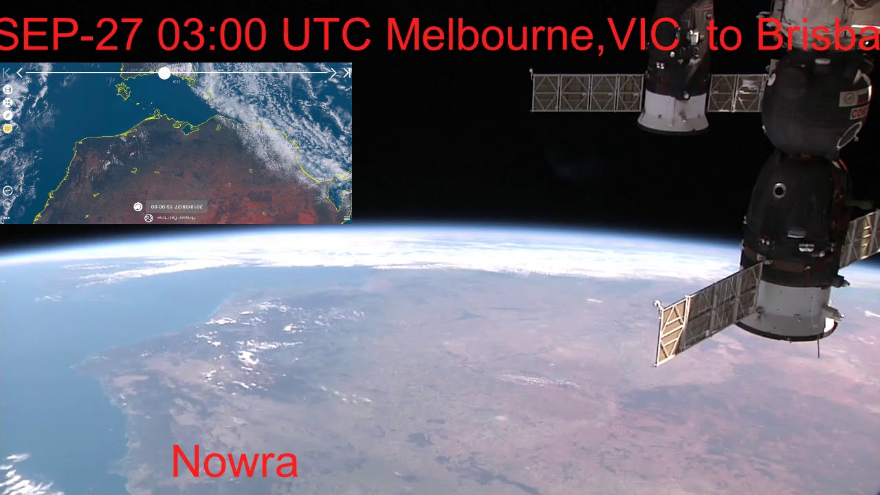 ISS over Melbourne to Brisbane 2018 SEP 27 0300UTC - YouTube