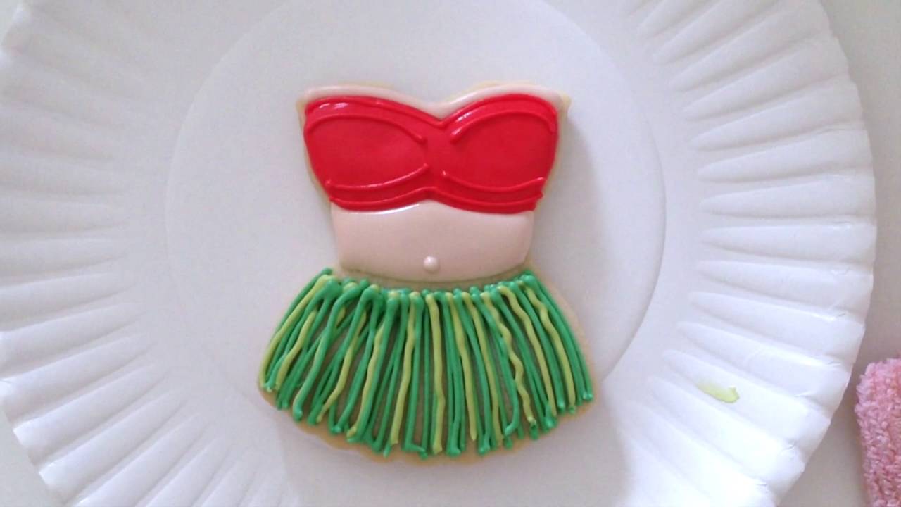 Hula Girl Cookie - YouTube