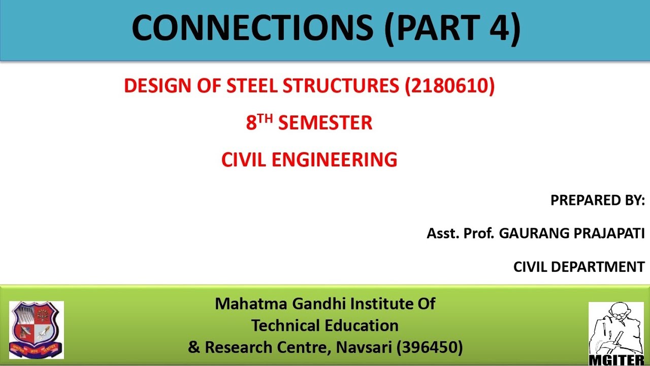 Connections (Part 4) (Beam to Column Seat Angle Connection) -DSS ...