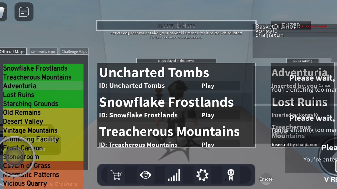 First time using phone play Overflow map test - YouTube