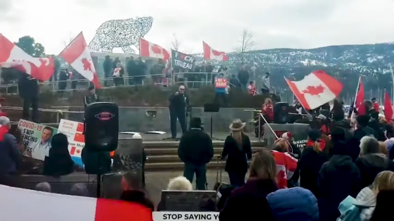Freedom Fighters Rally in Kelowna, BC 🇨🇦 Freedom Convoy 2022 - YouTube