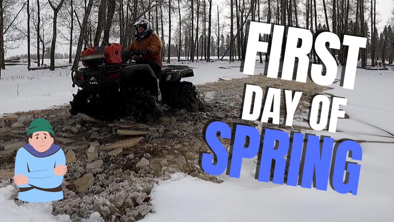 Snow Time is Play Time - First Day of Spring and it's Snowing. Can-am ...