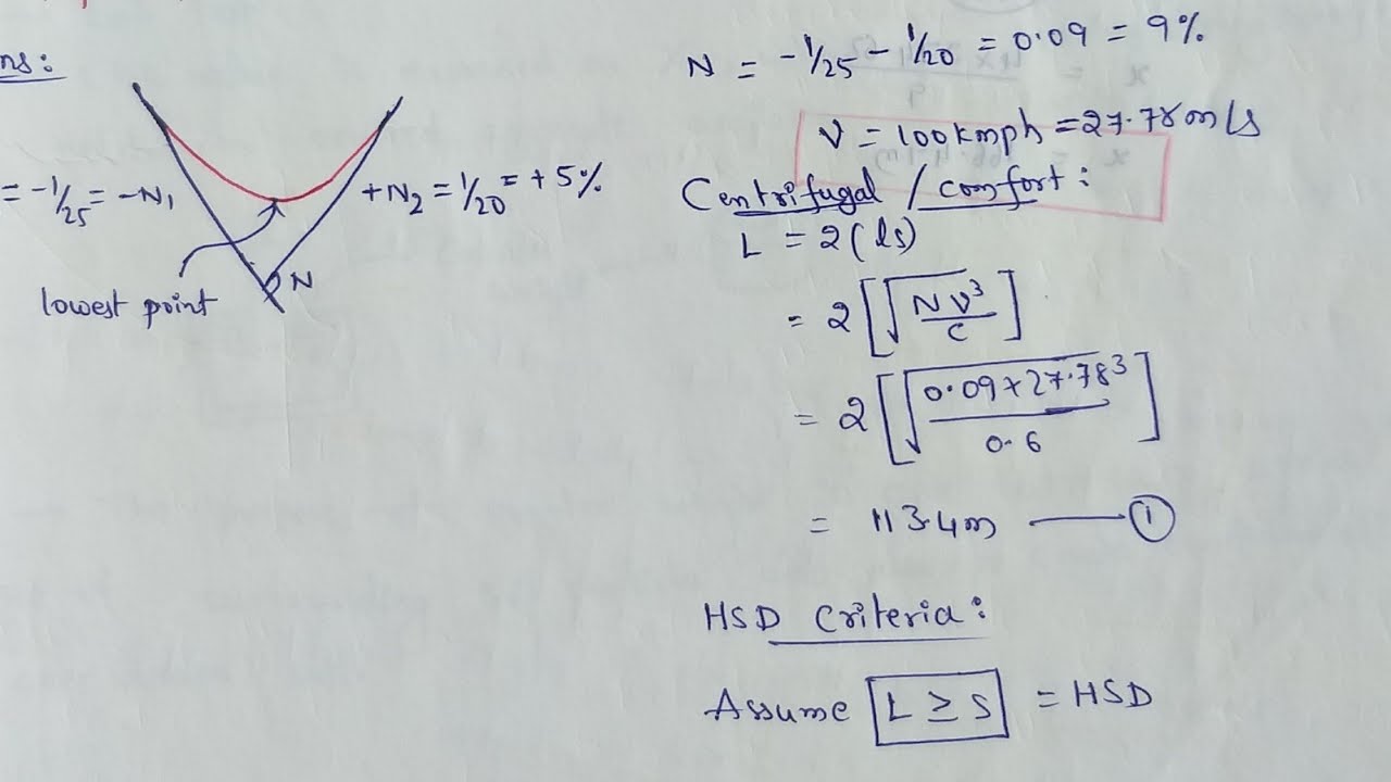 Valley curve problems with solutions | Valley curve numerical - YouTube