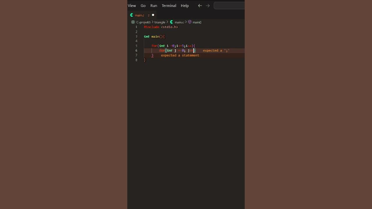 How to print a triangle in C #programming - YouTube