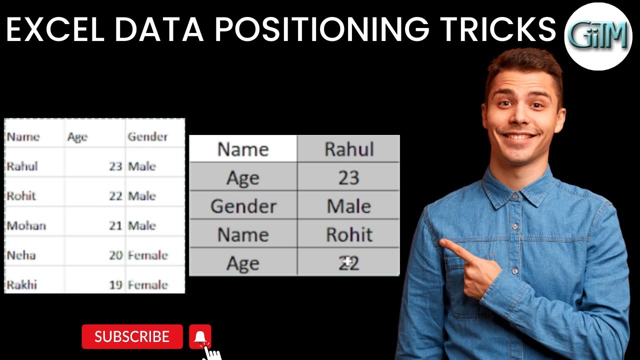 Excel Data Positioning Tricks #positioning |excel | exceltricks |# ...