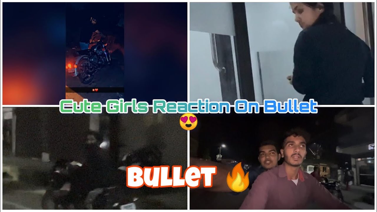 Cute Girls Reaction On Bullet 😍 || Crazy Reactions 😆 || # ...