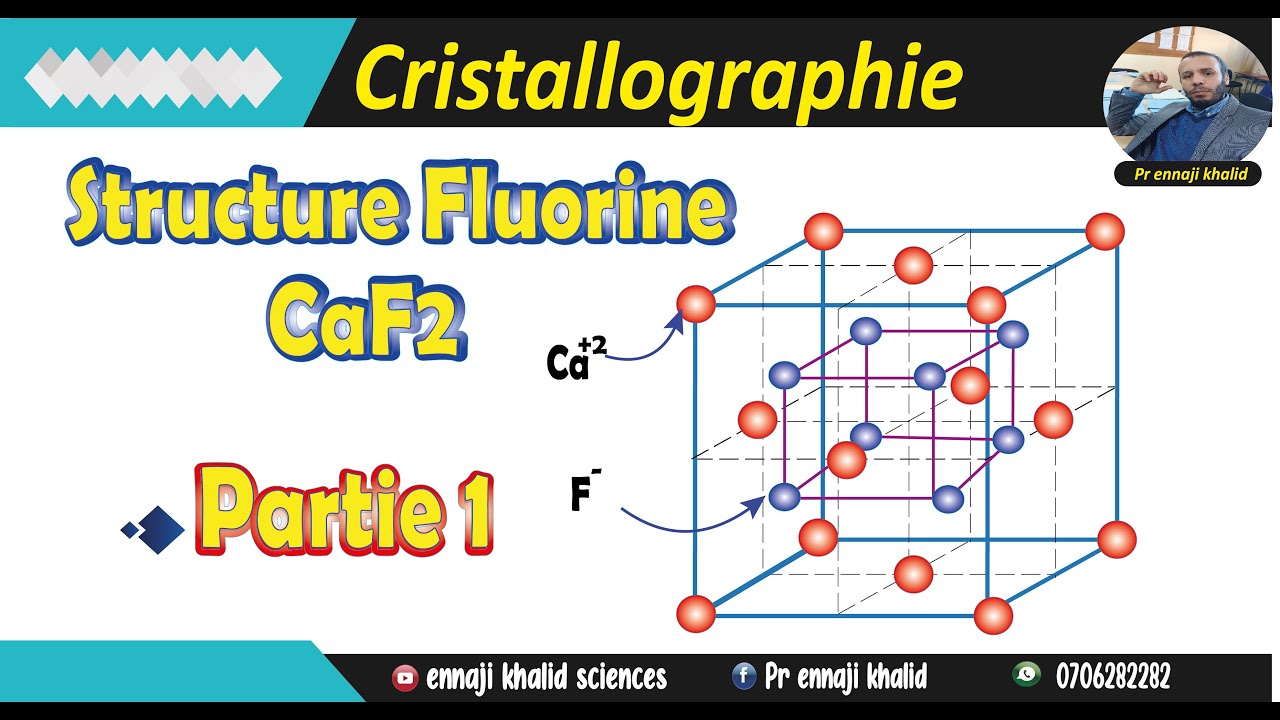 Structure Fluorine CaF2 partie 1 cristallographie - YouTube