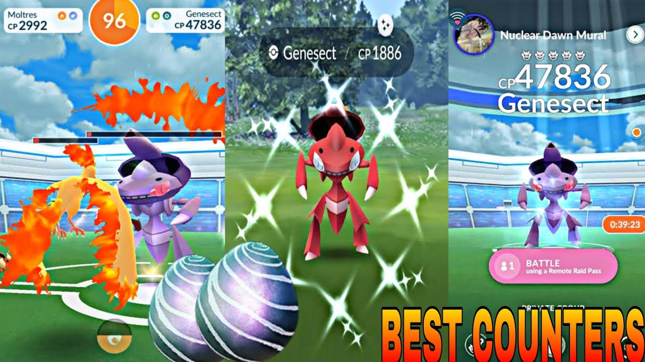 1 Minute Counters For Genesect In Pokemon Go | Genesect All Moveset ...