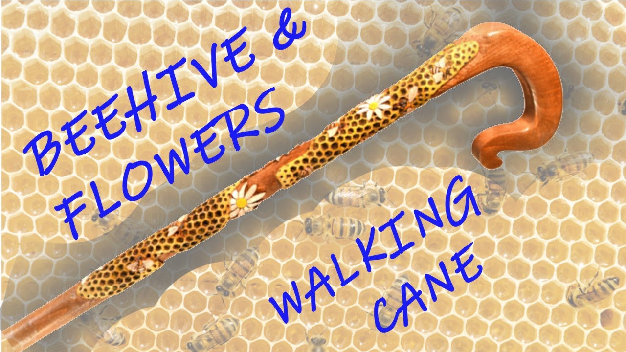 Diy walking cane carving, Honey bee carving wood craft, How to make ...