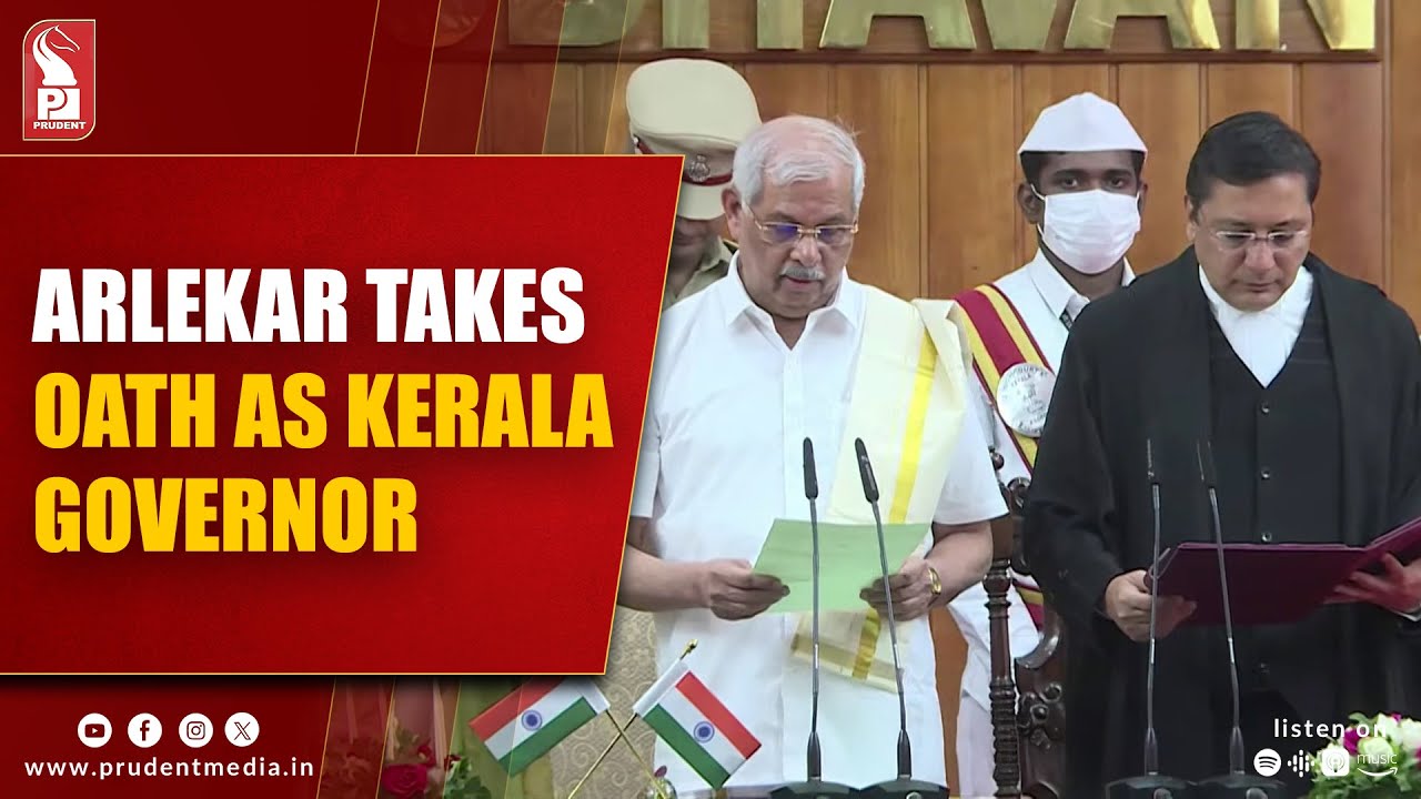 Rajendra Arlekar Takes Oath As Kerala Governor - YouTube