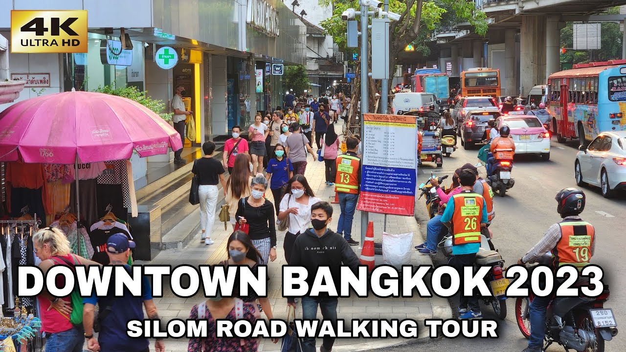 Bangkok's Silom Road Vibrant City Walk 🇹🇭 Thailand 4K - YouTube
