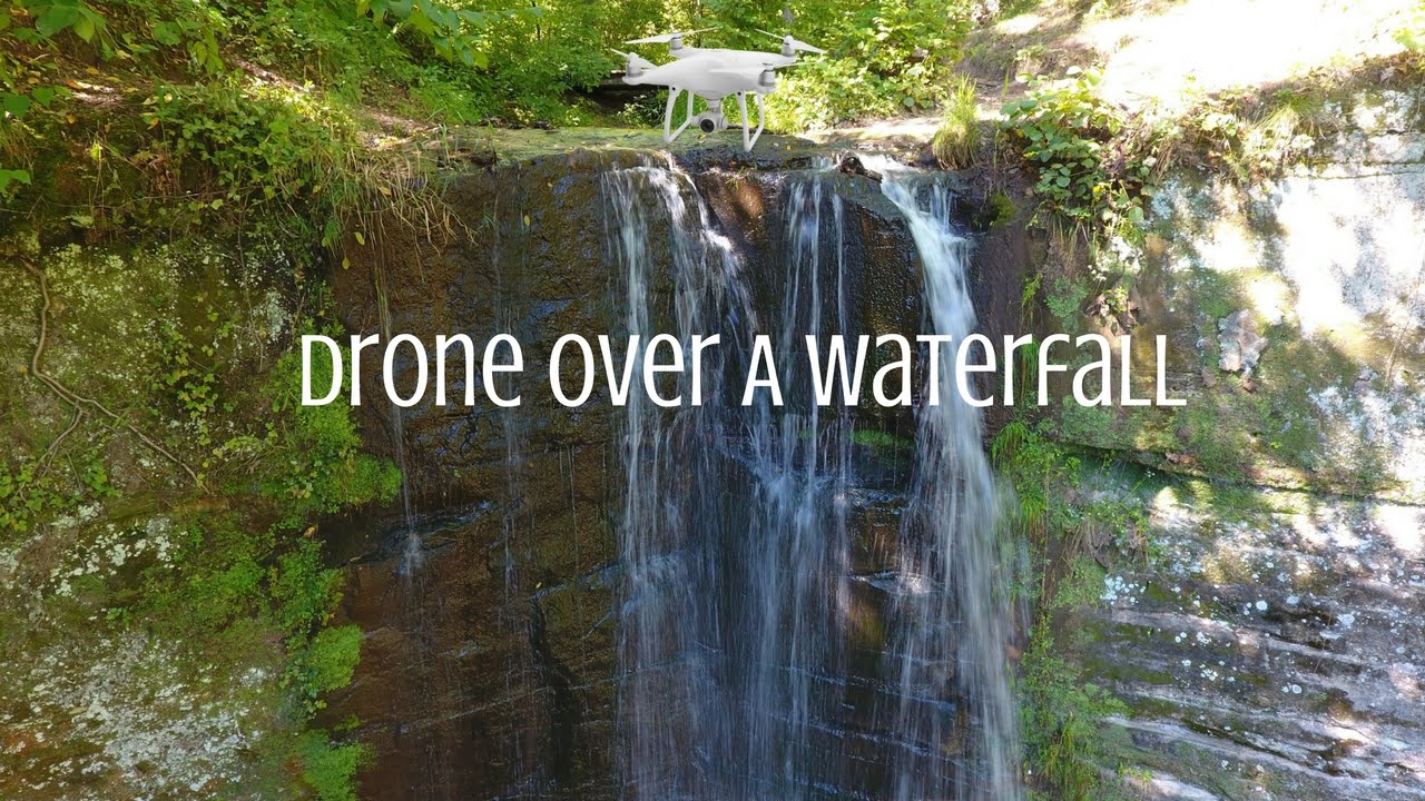 Drone Over A Waterfall - YouTube