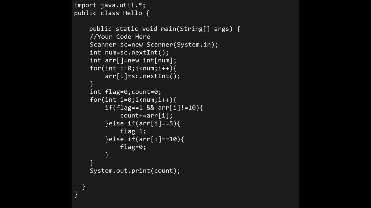 SkillRack-Daily Challenge - Sum between 5 and 10 (Program Id: 8427) 12/02/2023 (JAVA/C) - YouTube