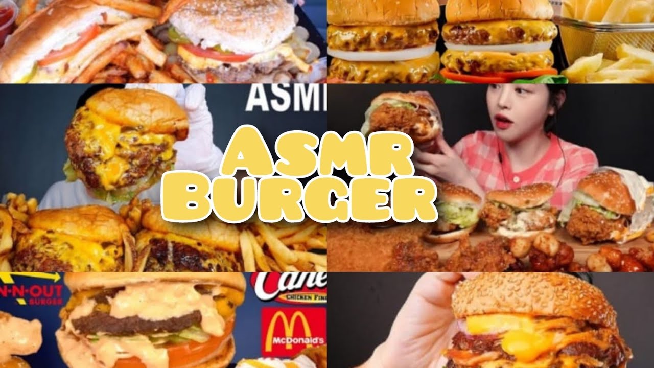 Eating Burger Asmr | Compilation | Mukbang | - YouTube