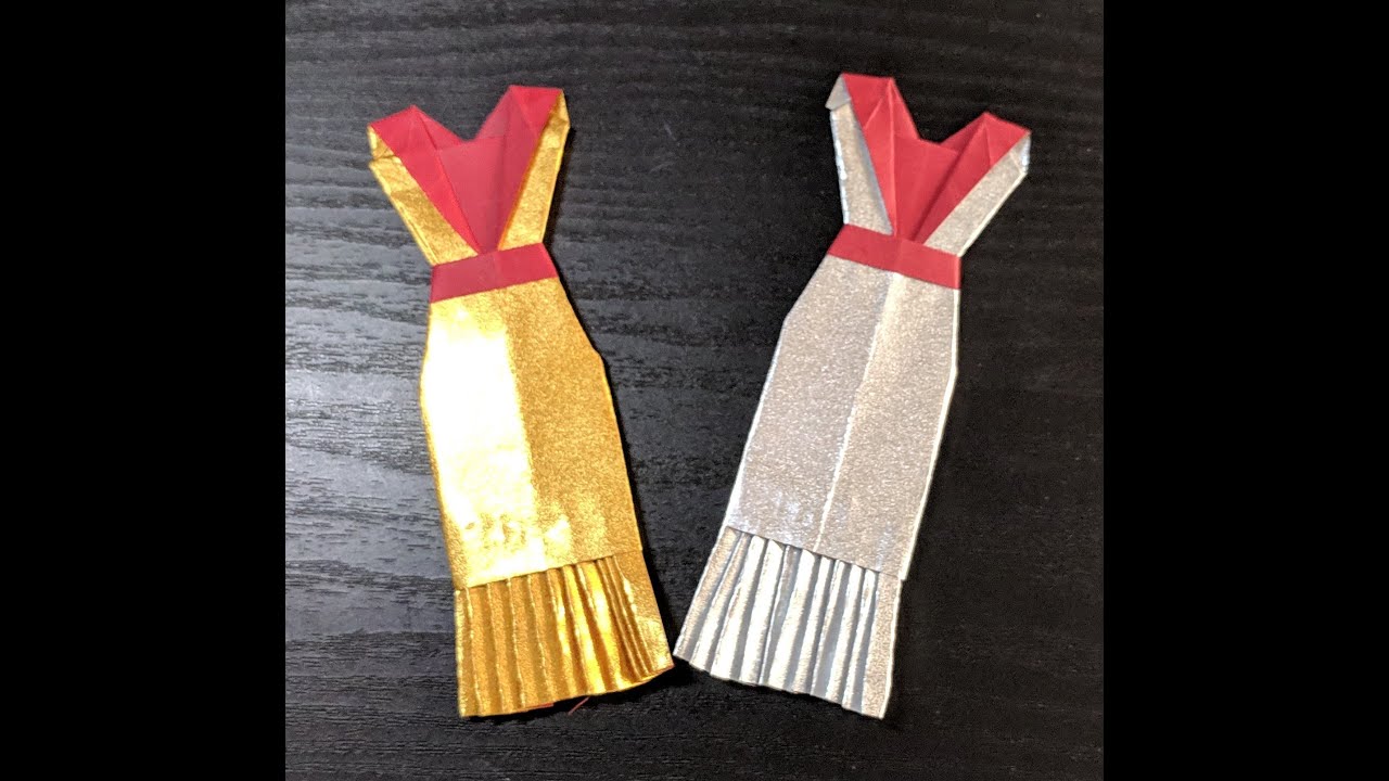 Simple Origami dress 45 - YouTube