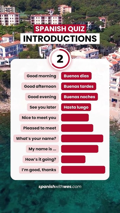 Introductions in Spanish - Spanish Quiz #learnspanish (141) # ...