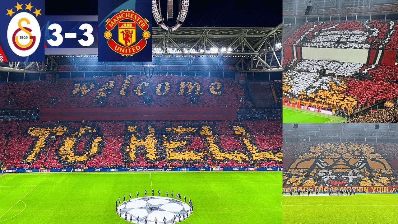 Galatasaray's Tifo Ahead of 3-3 vs Man Utd - YouTube