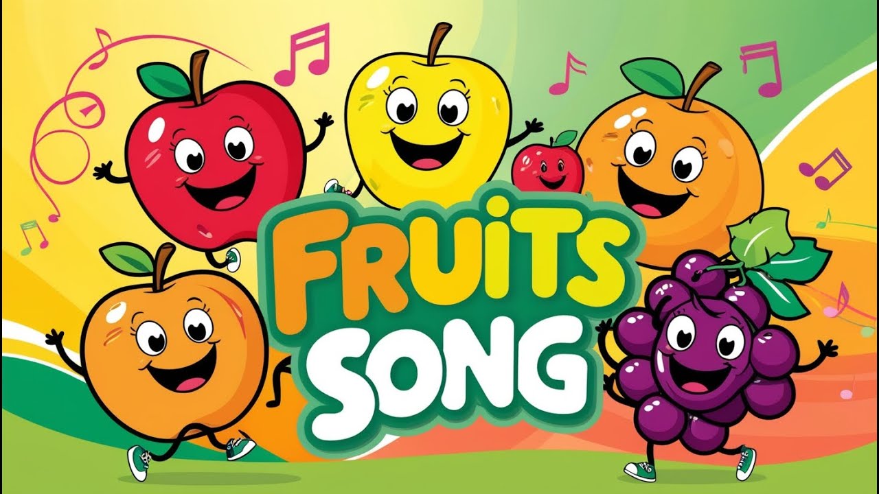 🍎 Fun Fruits Song for Kids | Learn Fruits Name with Happy Dancing ...