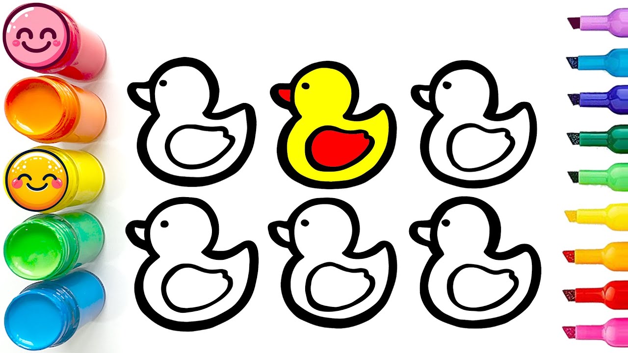 How to Draw 6 Cute Little Ducks | Step by Step Drawing Tutorial - YouTube