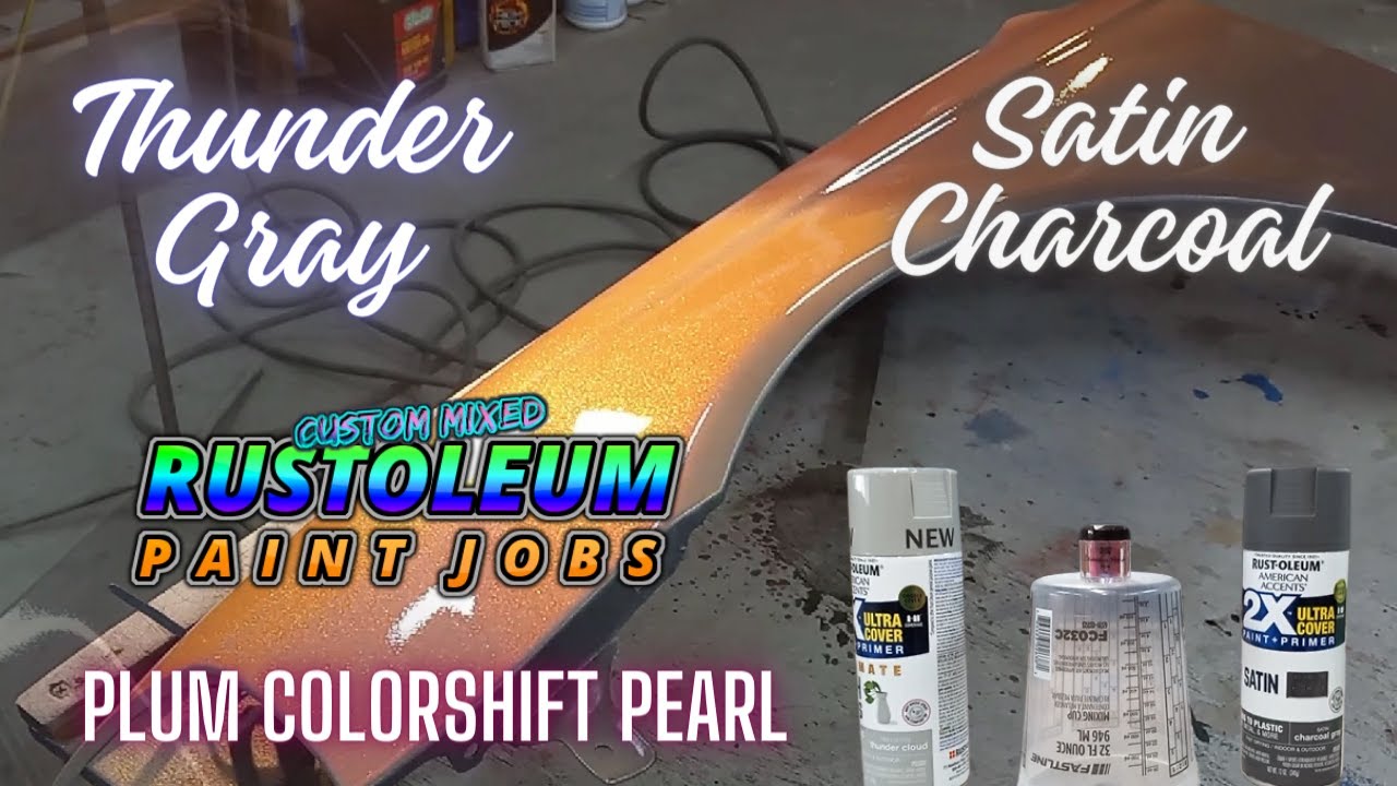 RUSTOLEUM THUNDER GRAY AND CHARCOAL GRAY PAINT JOB WITH A PLUM ...