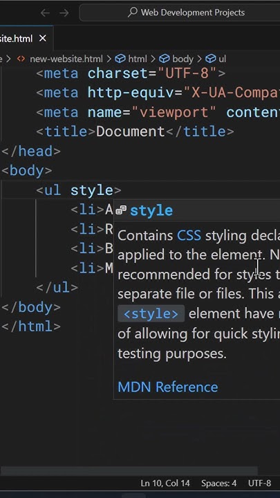 Changing the Style of an Unordered List in HTML😎#programming #webdevelopment #html - YouTube