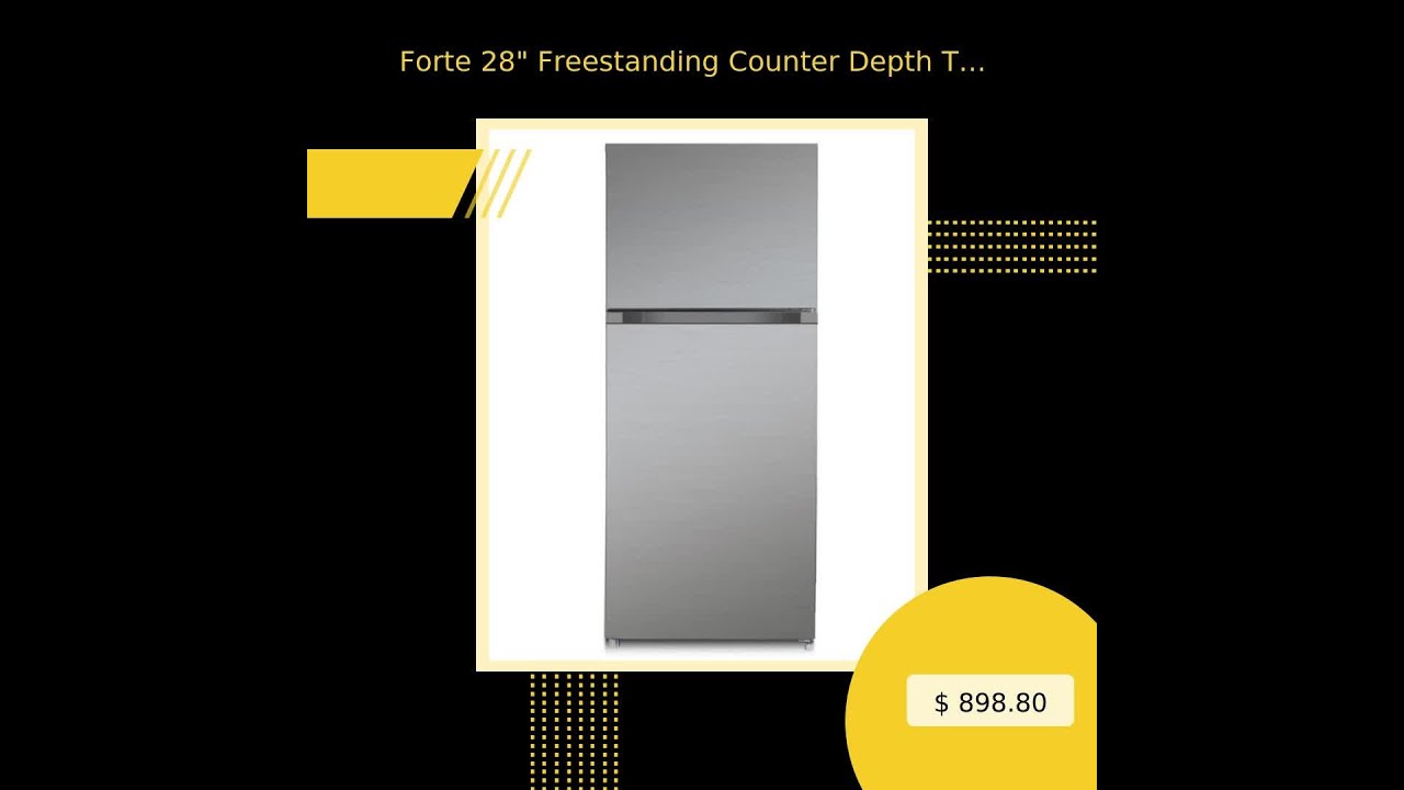 Forte 28" Freestanding Counter Depth Top Freezer Refrigerator In SS ...