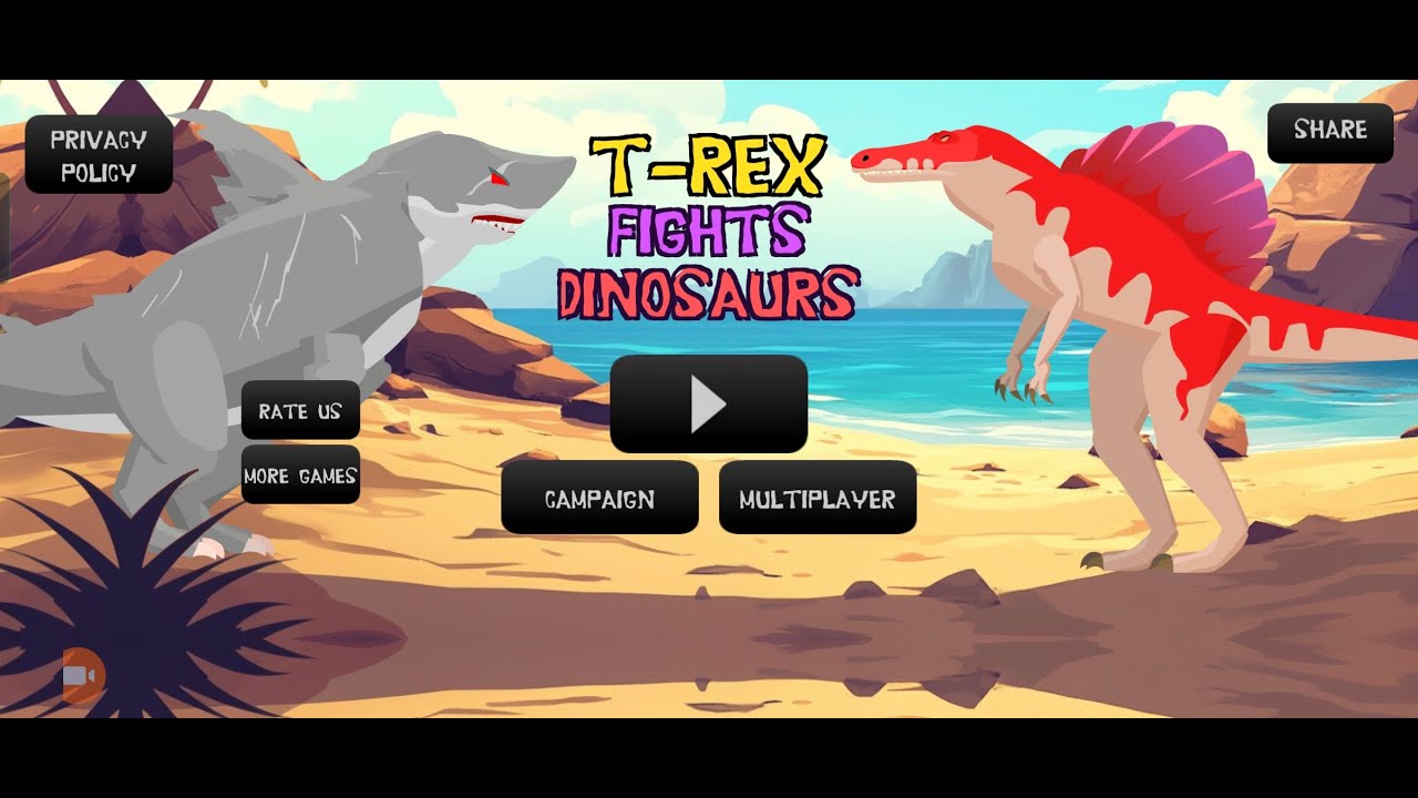 games T-Rex Fights Dinosaurs || audio bocil lucu ||song cute kids, T ...