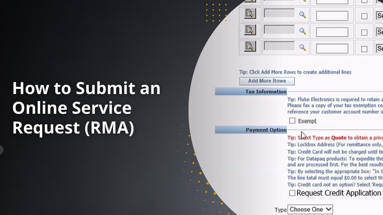 Online Service Request (RMA) Quick Start Video - YouTube