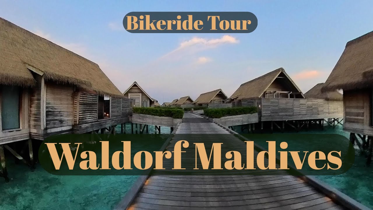 Waldorf Maldives Resort Bike Tour - YouTube