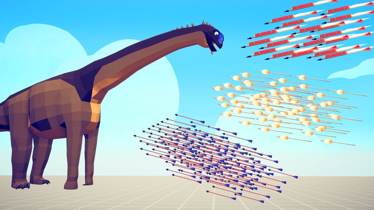 HOW MANY ARCHER can STOP the DINOSAUR | TABS - Totally Accurate Battle ...