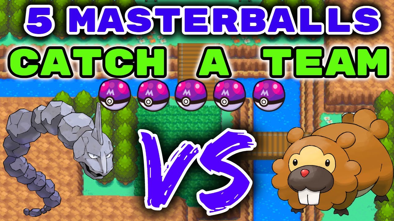 We Use 5 Master Balls To Catch Our Pokemon Team. Then we FIGHT - YouTube