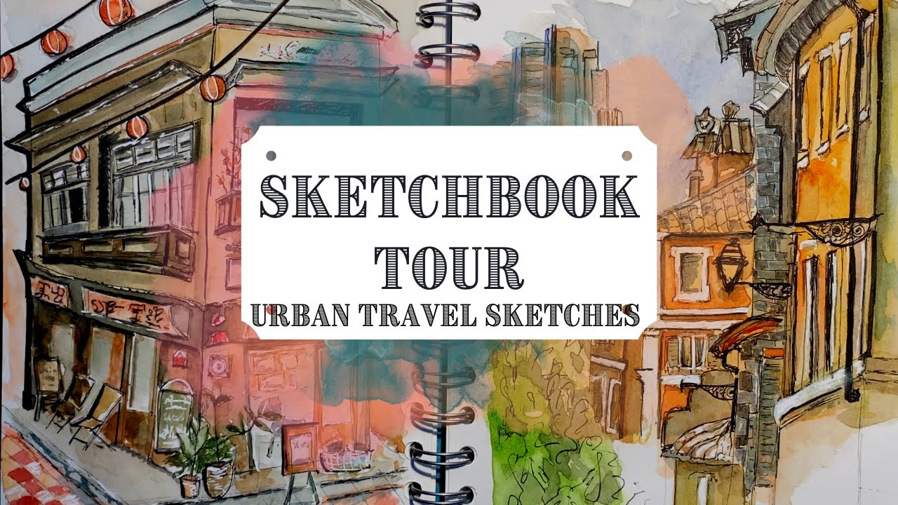 FIRST COMPLETED SKETCHBOOK tour // travel & urban sketching // ink ...