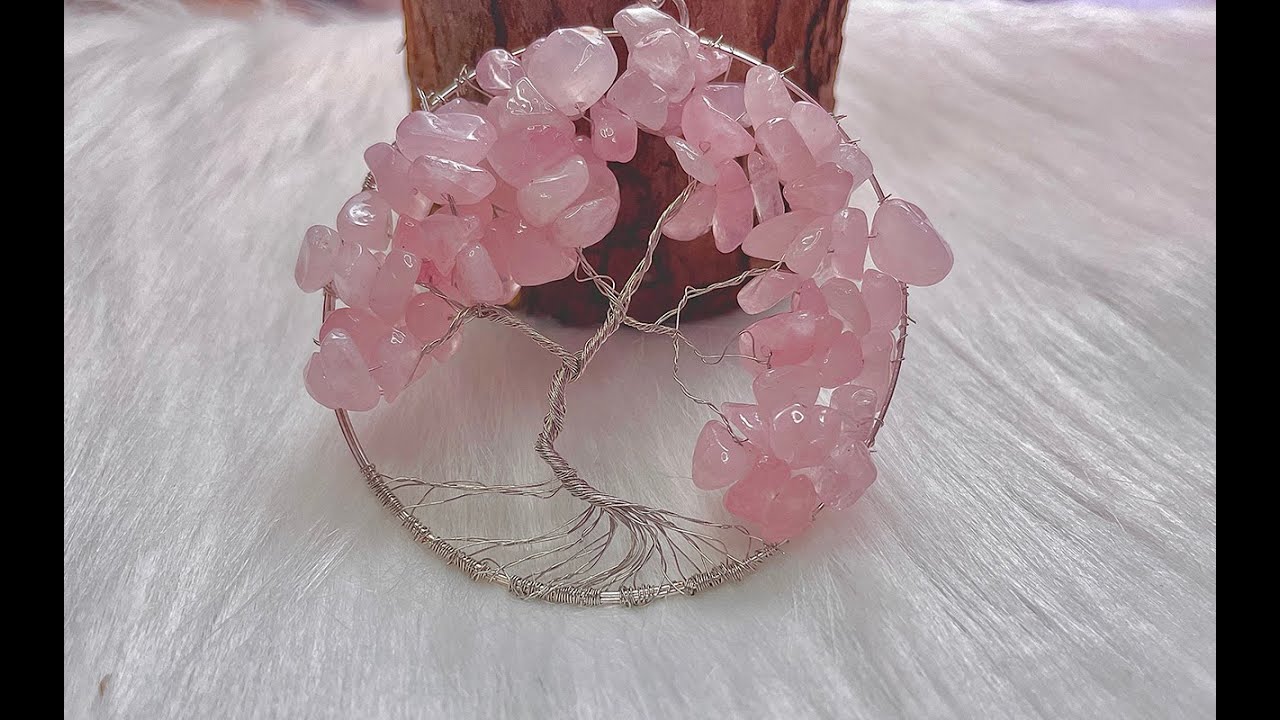 Make a Tree of Life with Rose Quartz 🌱DIY 🌱 Handmade - YouTube
