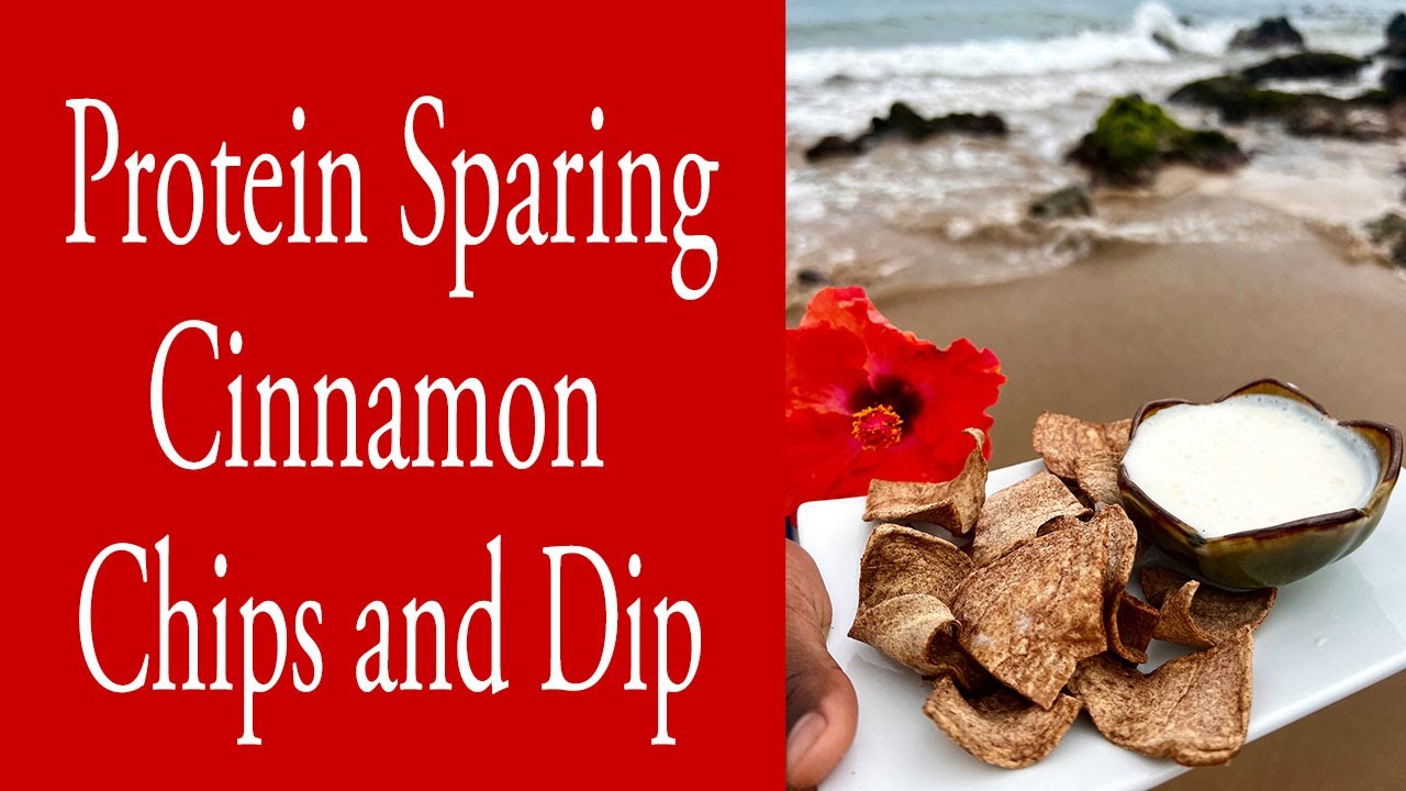 Protein Sparing Cinnamon Chips and Cream Cheese Dip - YouTube