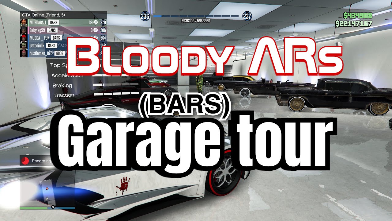 Carmeet Crews Garage Tours Bloody ARs (BARS) Crew#ps5 #gta5 #gtaonline #carmeet #870 - YouTube