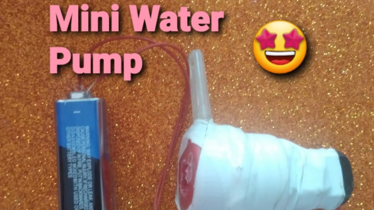 How to make mini water pump at home | mini diy water pump | science ...