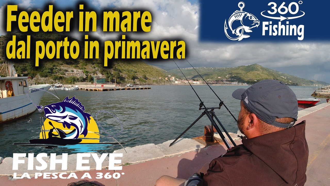 Pesca a feeder in porto a primavera - YouTube