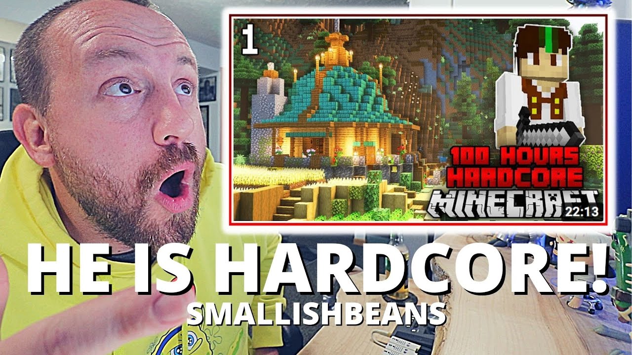 WATCHING SmallishBeans For The FIRST TIME! (The Starter Base! | 100 Hours of Hardcore Minecraft ...