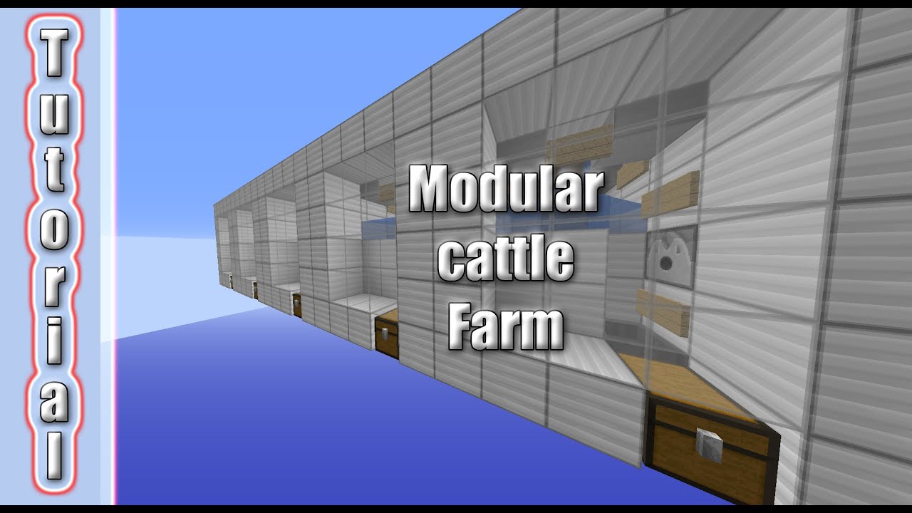 Minecraft Tutorial:- Modular Cattle Farms - YouTube