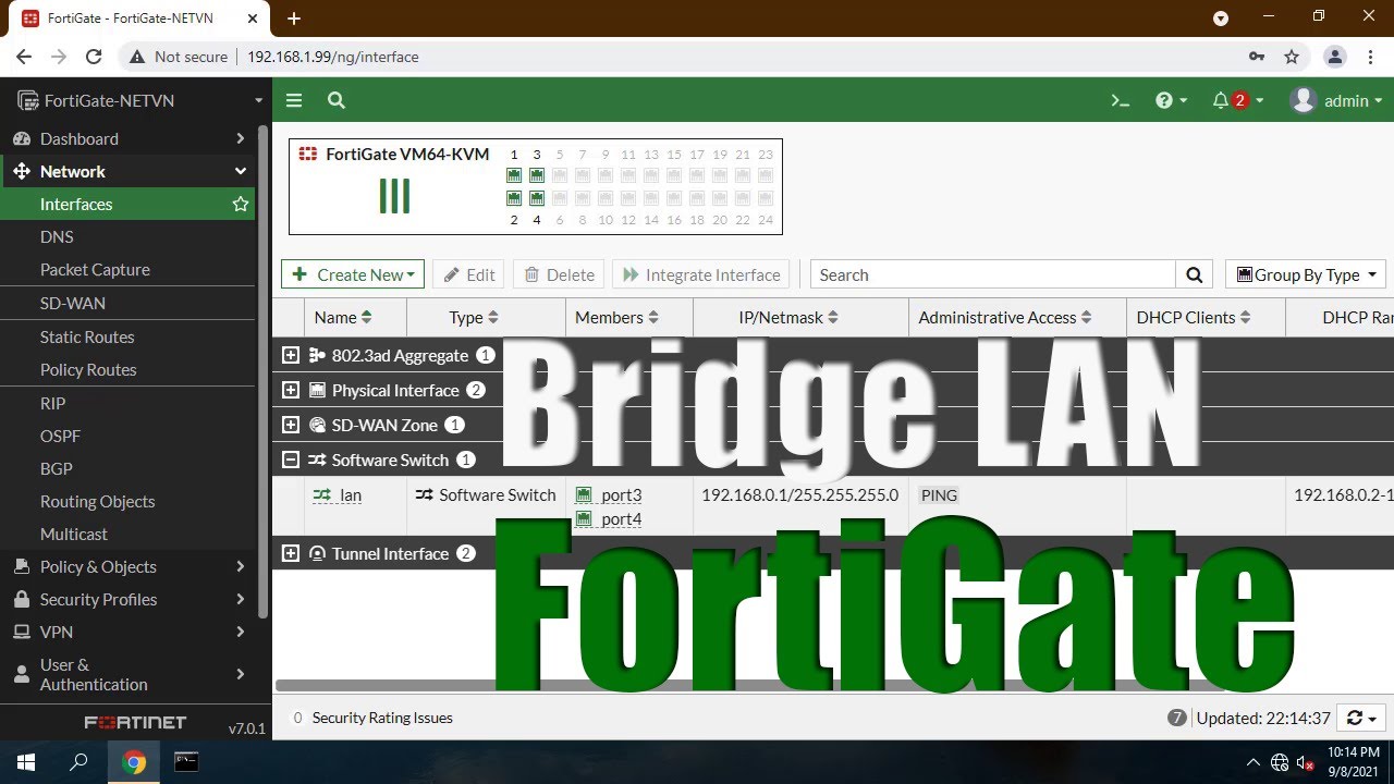 How to add more LAN ports on FortiGate - YouTube