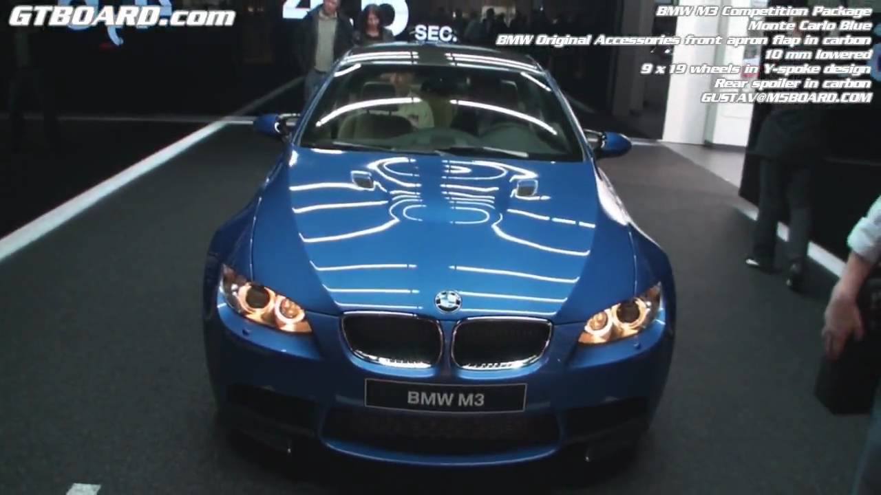 BMW M3 Competition Package Monte Carlo Blue faclifted LCI - YouTube