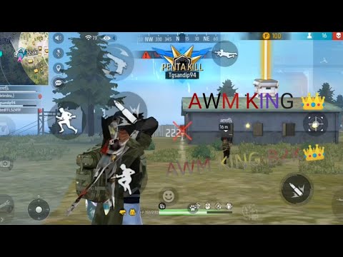 free fire awm king👑in world🌍.free fire awm king b2k || free fire awm king #video#viralvideo# ...